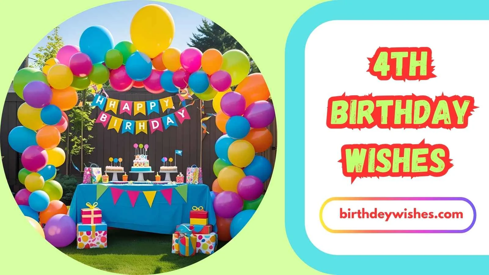 255+ Sweet and Playful 4th Birthday Wishes for Little Kids Turning Four ...